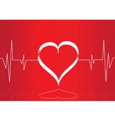 Heart on a cardiogram Royalty Free Vector Image
