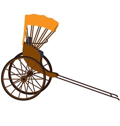 Classic cycle rickshaw Royalty Free Vector Image