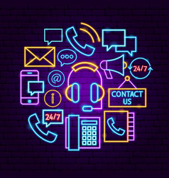 Phone call neon sign Royalty Free Vector Image