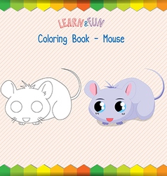 Cartoon mouse flashcard for children Royalty Free Vector