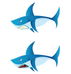 Smiling shark cartoon Royalty Free Vector Image