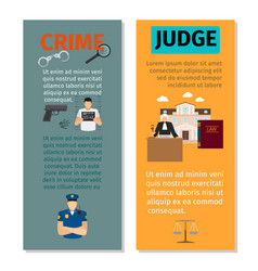 Judge lawyer and procurator icons Royalty Free Vector Image
