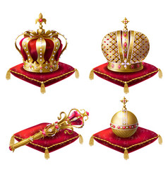 Medieval monarch ceremonial cloth realistic Vector Image