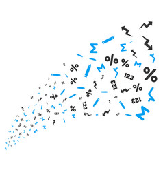 Art tree with math symbols for your design Vector Image