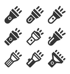 Torch - colored icon on white background Vector Image