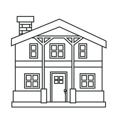 Simple cartoon house outline Royalty Free Vector Image