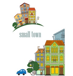 Small town Royalty Free Vector Image - VectorStock