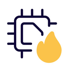Microchip-equipped firewall enhances network Vector Image