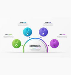 Circle chart infographic template Royalty Free Vector Image