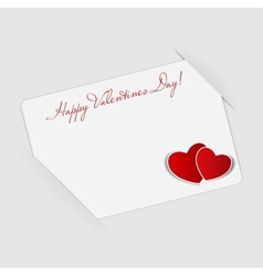 Happy valentines day card with heart music notes Vector Image
