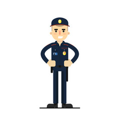 Security guard on mission poster template Vector Image