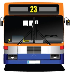 City public transport bus 3d isometric view Vector Image