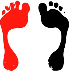 Footprints from shoes Royalty Free Vector Image