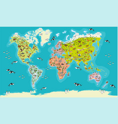 World climate zones map geographic Royalty Free Vector Image