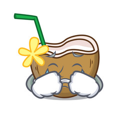 Crying water bottle mascot cartoon Royalty Free Vector Image