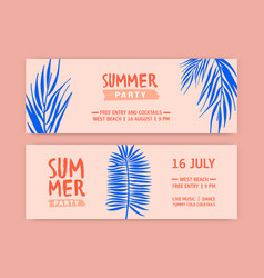 Summer festival banner templates set Royalty Free Vector