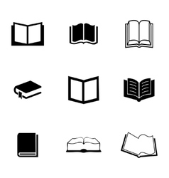 Basic books icon set isolated Royalty Free Vector Image