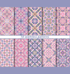 Eastern seamless pattern set Royalty Free Vector Image
