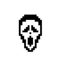 Pixel skull images for 8 bit game assets Vector Image