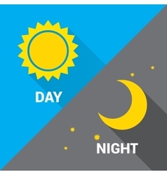 Opposite adjective words with day and night Vector Image
