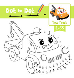 Coloring page with big truck Royalty Free Vector Image