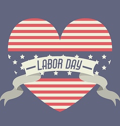 Ribbon labor day american design Royalty Free Vector Image
