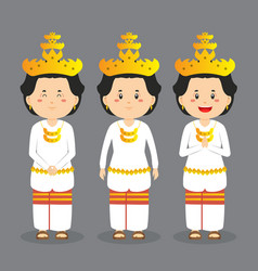Character west java wearing traditional dress Vector Image