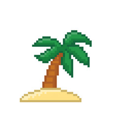 Pixel art tree Royalty Free Vector Image - VectorStock