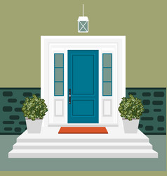 Cartoon front door Royalty Free Vector Image - VectorStock