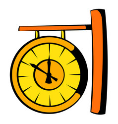 Train station clock sign symbol isolated on white Vector Image