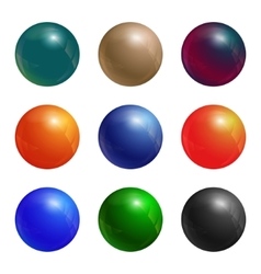 Blank glossy badges or web buttons in four colors Vector Image