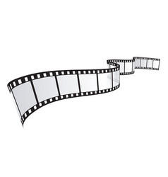 Horizontal film strip with blank frames curls Vector Image