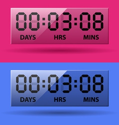 Flat countdown timer Royalty Free Vector Image