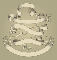 Retro calligraphic ribbon Royalty Free Vector Image