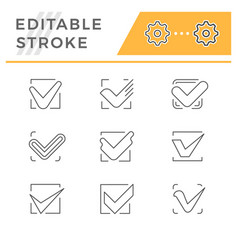 Check mark icon and cross sign Royalty Free Vector Image