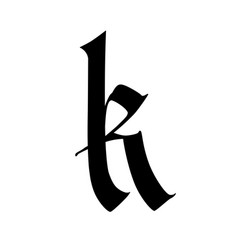 Letter k in the gothic style old alphabet Vector Image