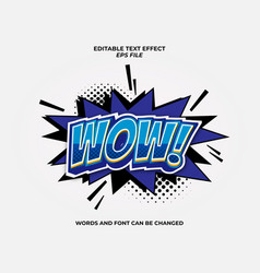 Wow comic speech bubble Royalty Free Vector Image