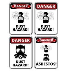 Danger dust hazard sign Royalty Free Vector Image