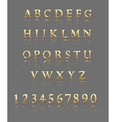 Calligraphic golden letters vintage elegant gold Vector Image