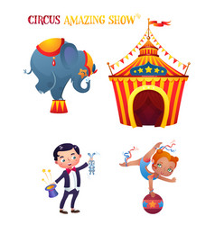Circus artist characters collection Royalty Free Vector