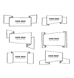 Hand-drawn banner scribble vintage scroll Vector Image