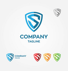 Sk logo monogram with emblem shield style design Vector Image