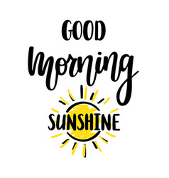 Handwritten lettering good morning Royalty Free Vector Image