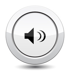 Metallic button template round sticker icon Vector Image