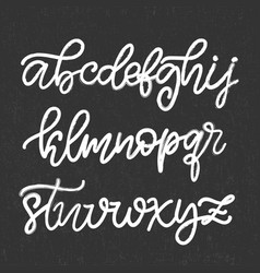 Hand drawn lettering font alphabet Royalty Free Vector Image