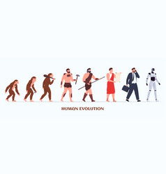 Biology human evolution stages evolutionary Vector Image