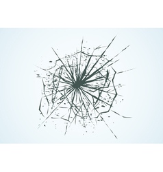 Surface broken glass texture sketch shattered Vector Image