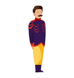 Isolated medieval fat man character with royal Vector Image