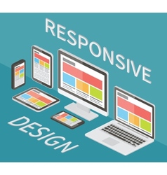 Isometric website development and application Vector Image