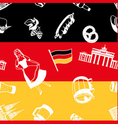 German icons set germany national traditional Vector Image
